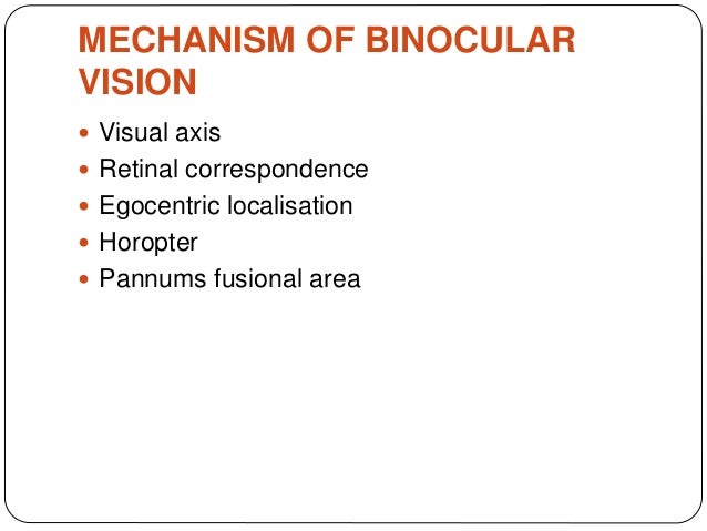 Binocular vision