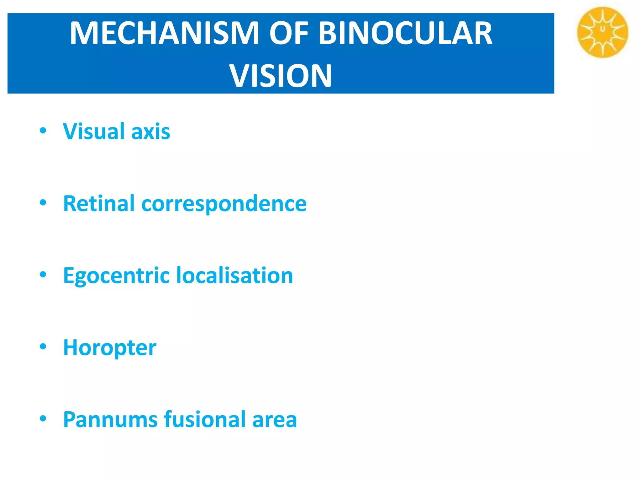 Binocular vision | PPTX