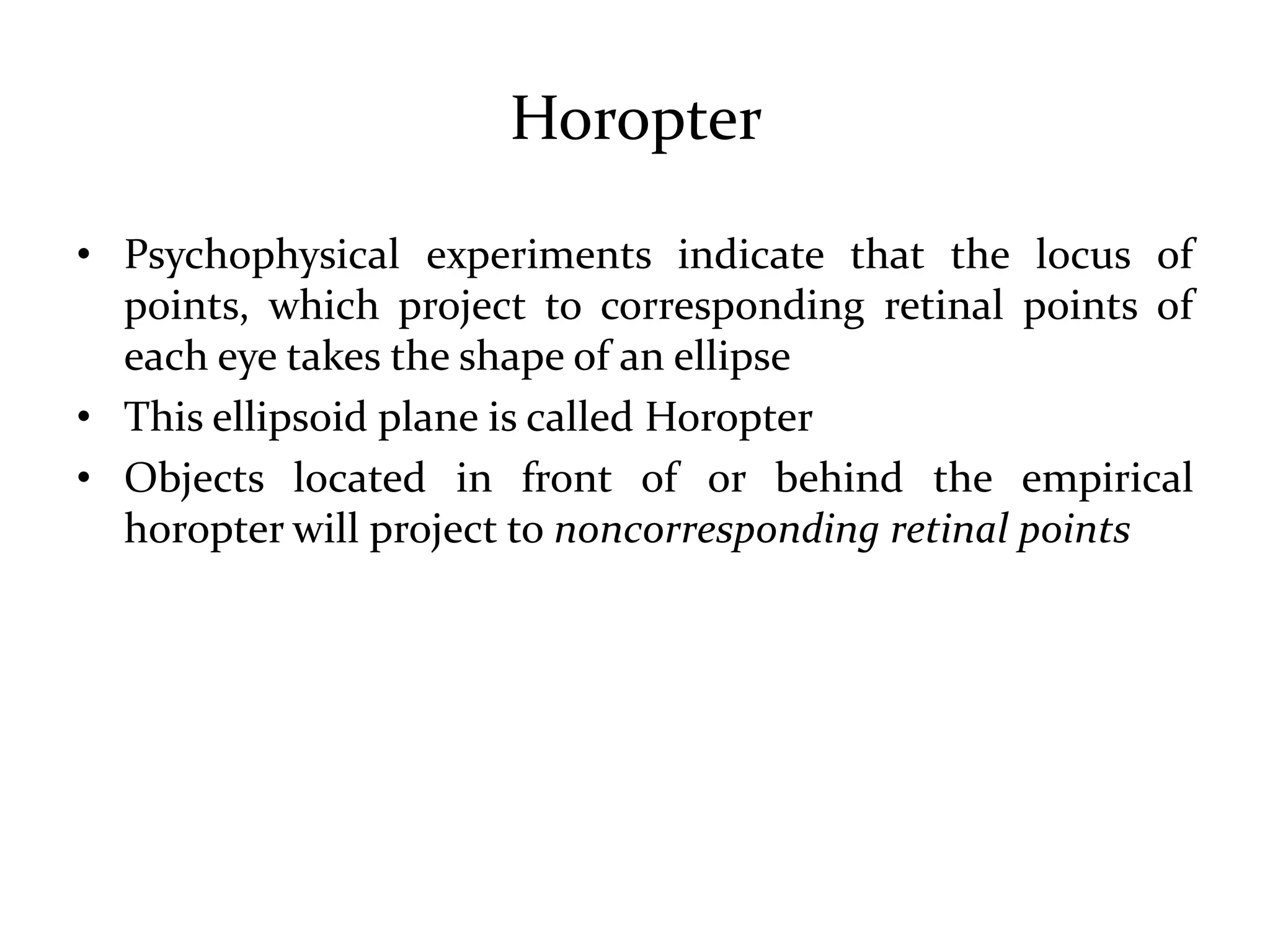 Binocular vision and stereopsis | PPTX
