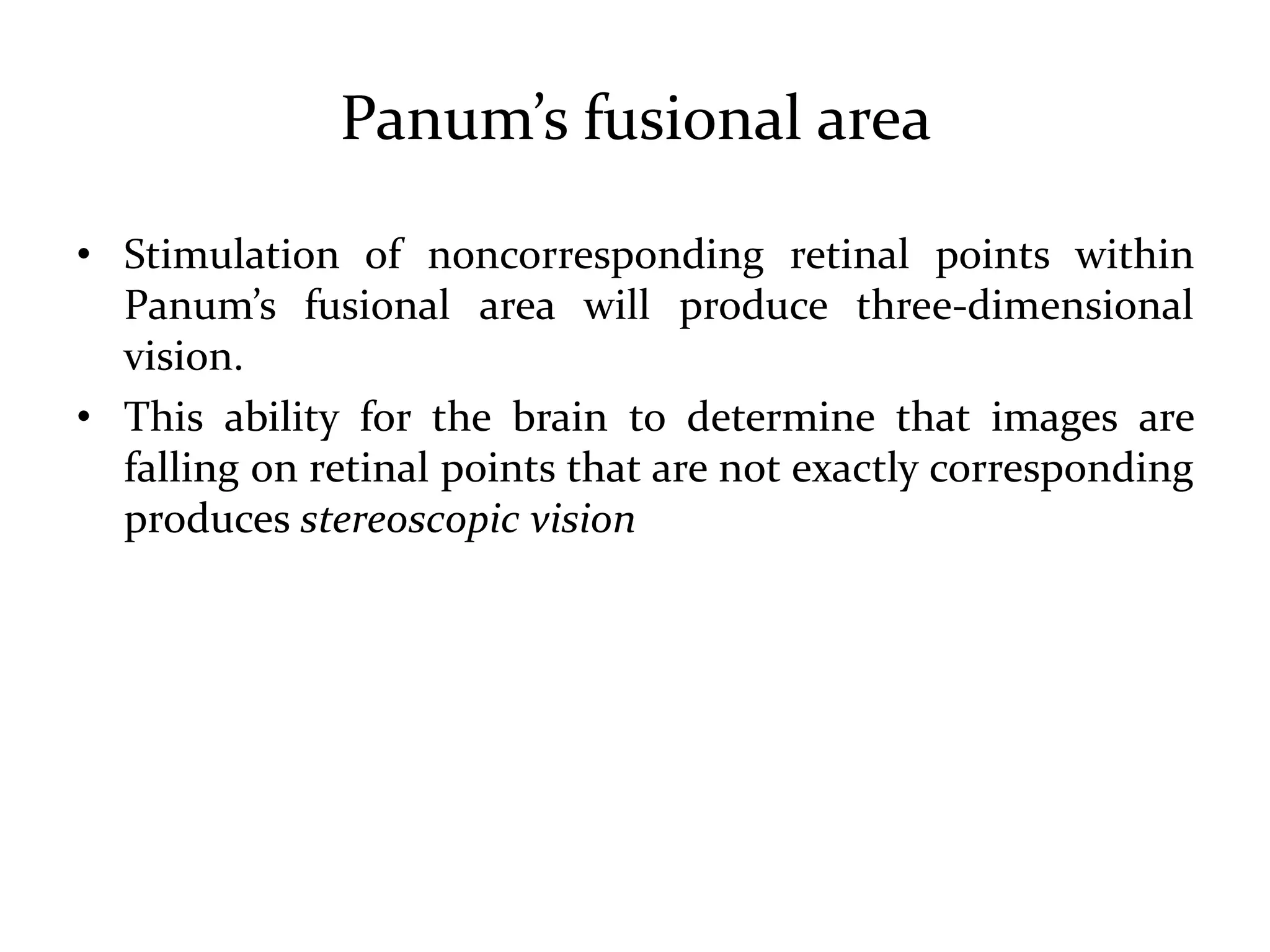 Binocular vision and stereopsis | PPTX