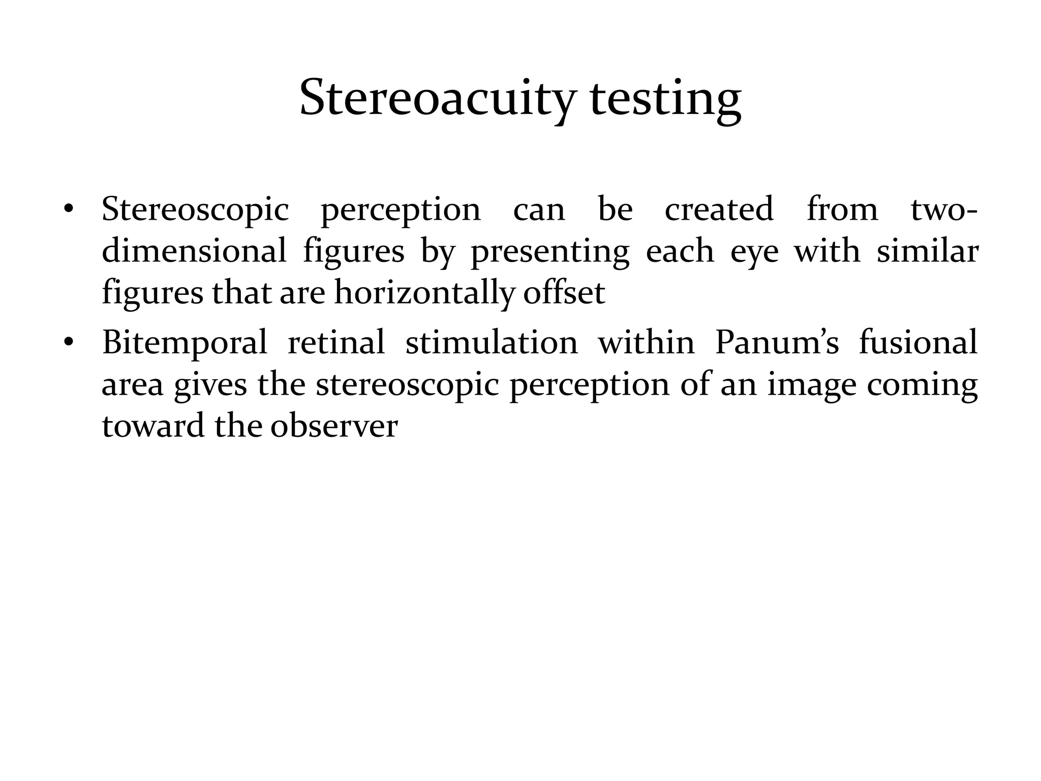 Binocular vision and stereopsis | PPTX