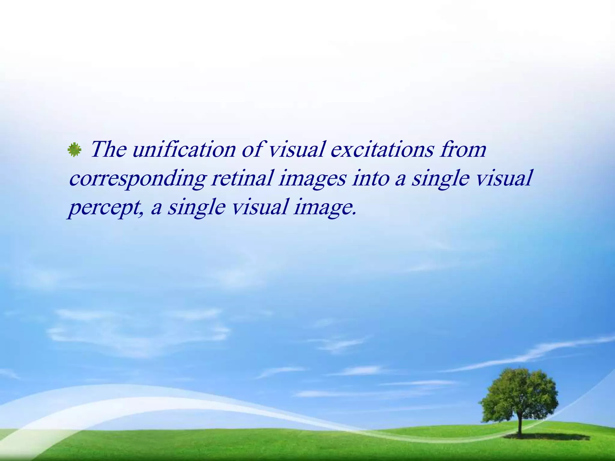 Binocular vision and vision perception | PPTX