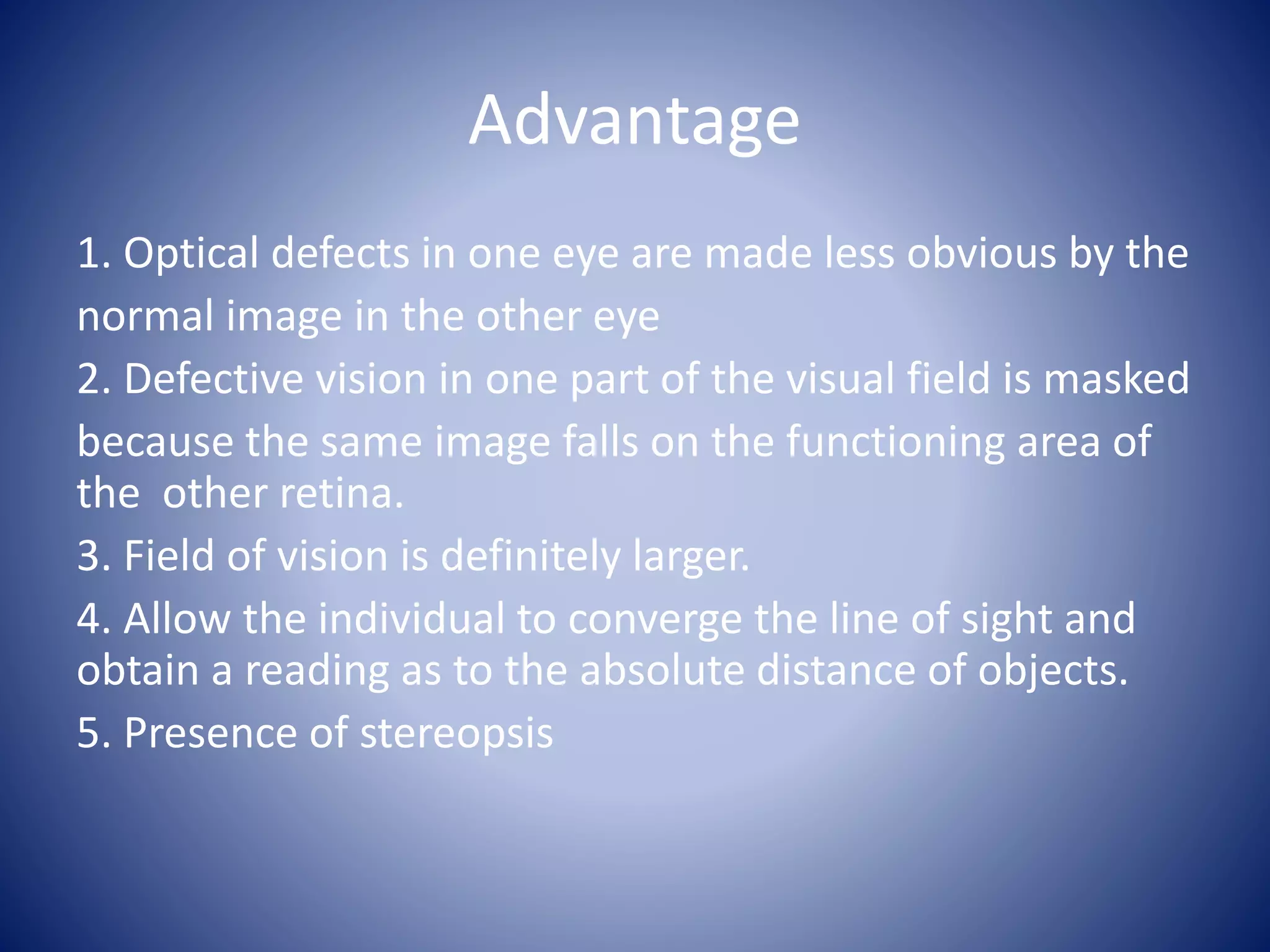 Binocular vision final | PPTX