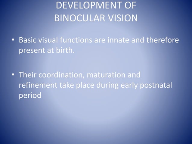 Binocular vision final | PPTX