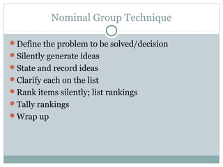 Group Decision Making | PPT