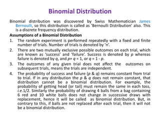 Binomail distribution 23 jan 21 | PPTX