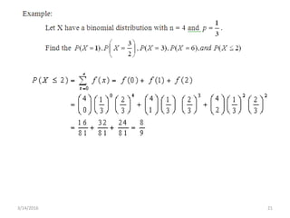 Binomial distribution | PPT