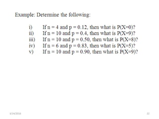Binomial distribution | PPTX