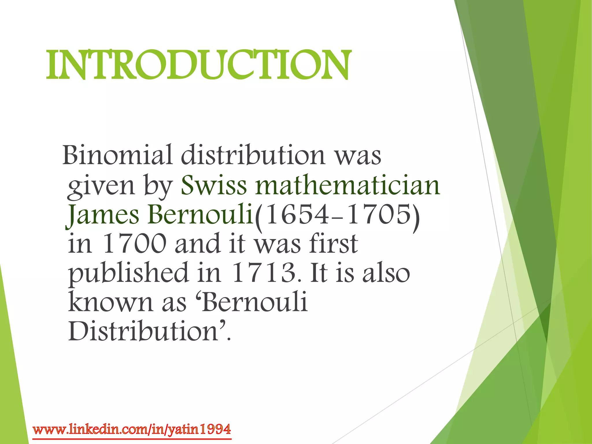 Binomial distribution | PPTX