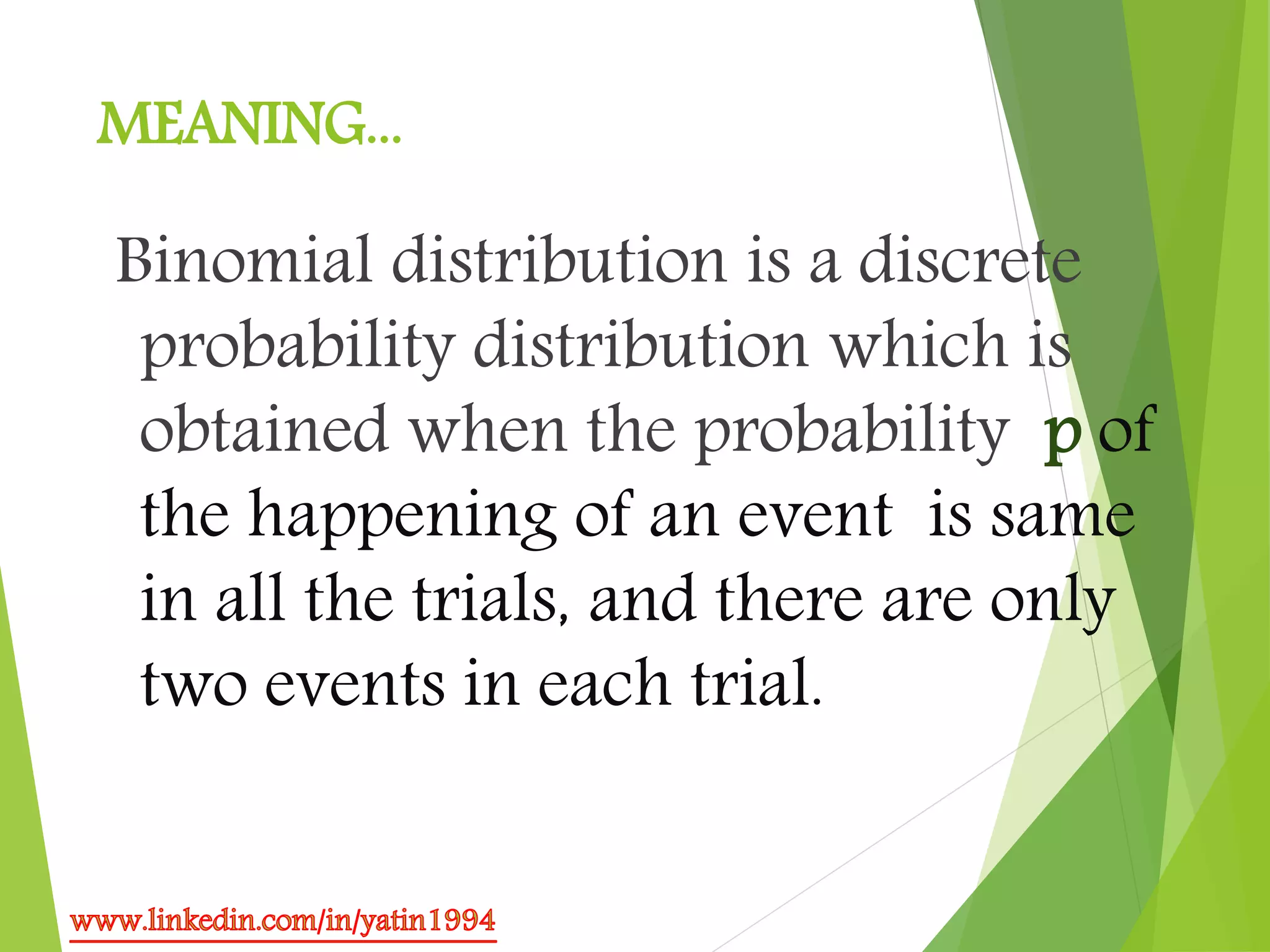 Binomial distribution | PPTX