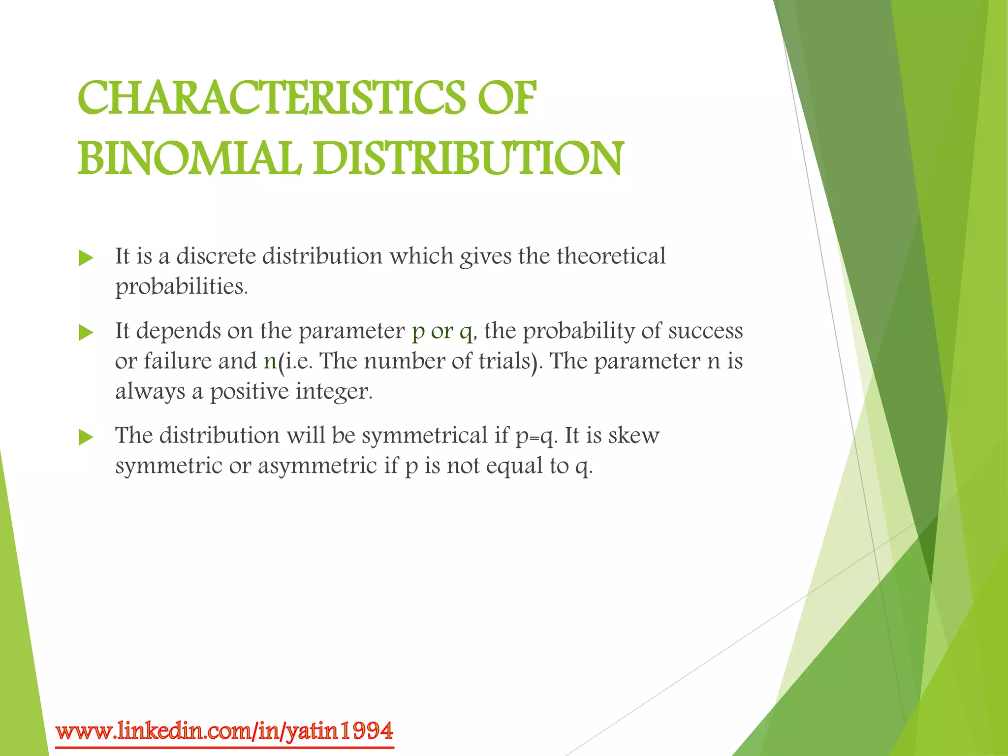 Binomial distribution | PPTX