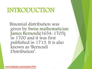 Binomial distribution | PPTX