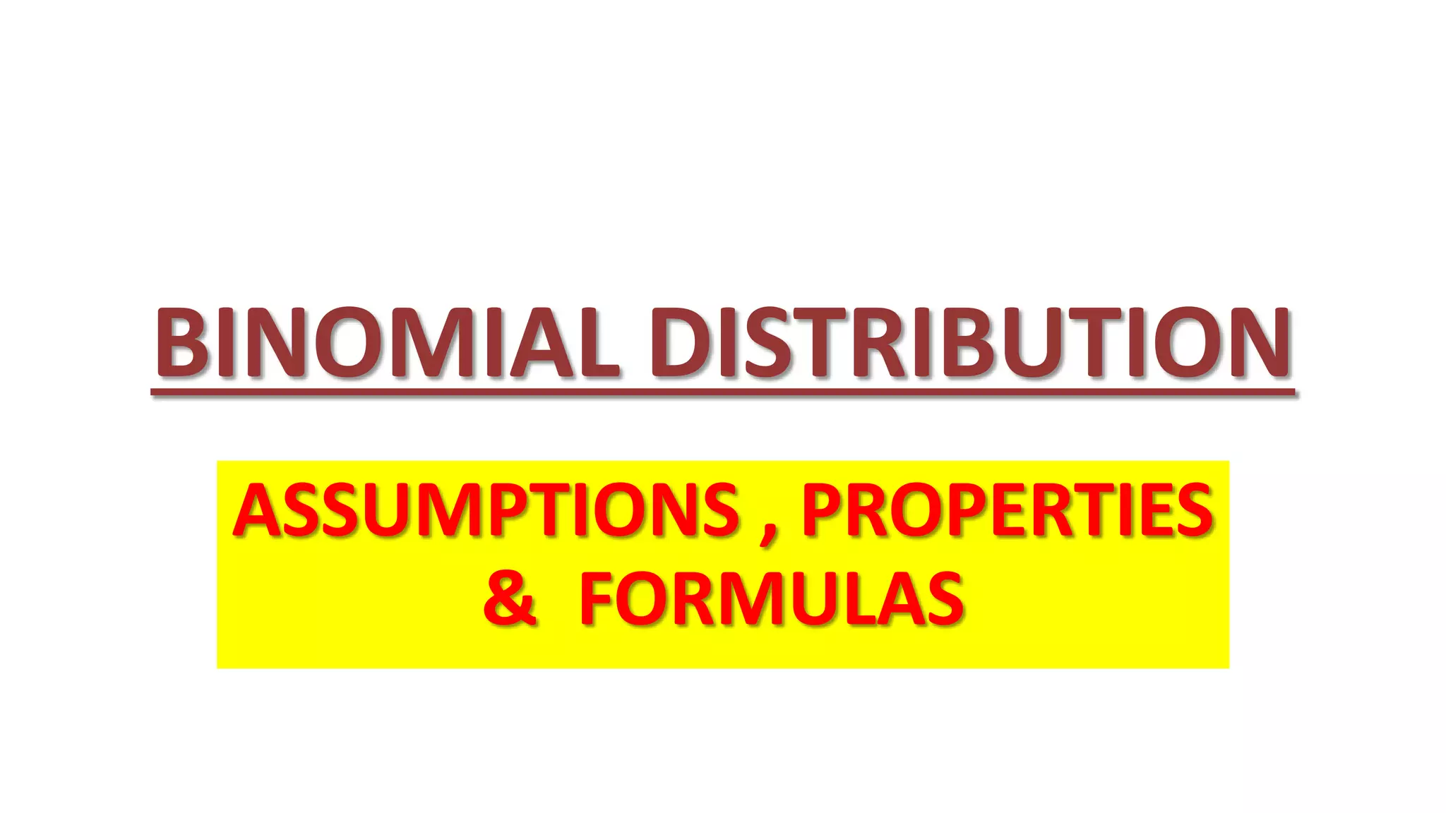 Binomial distribution | PPTX