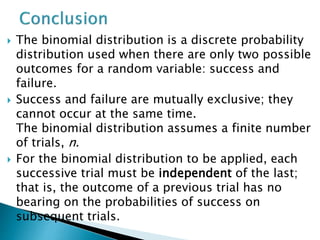 Binomial distribution | PPTX