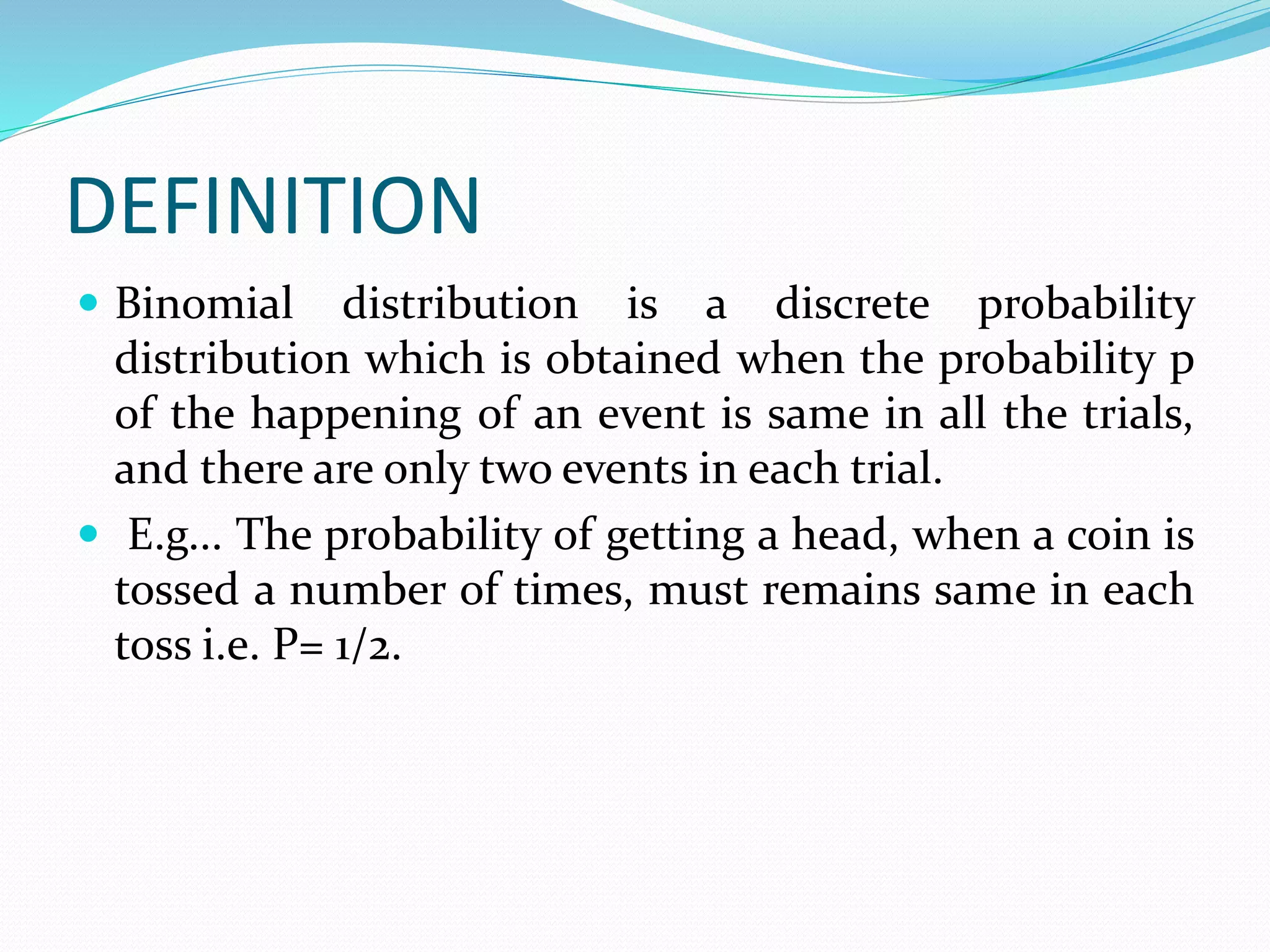 Binomial distribution | PPTX