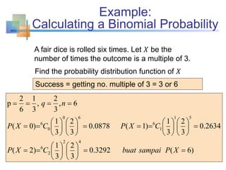 Binomial distribution for mathematics pre u | PPT