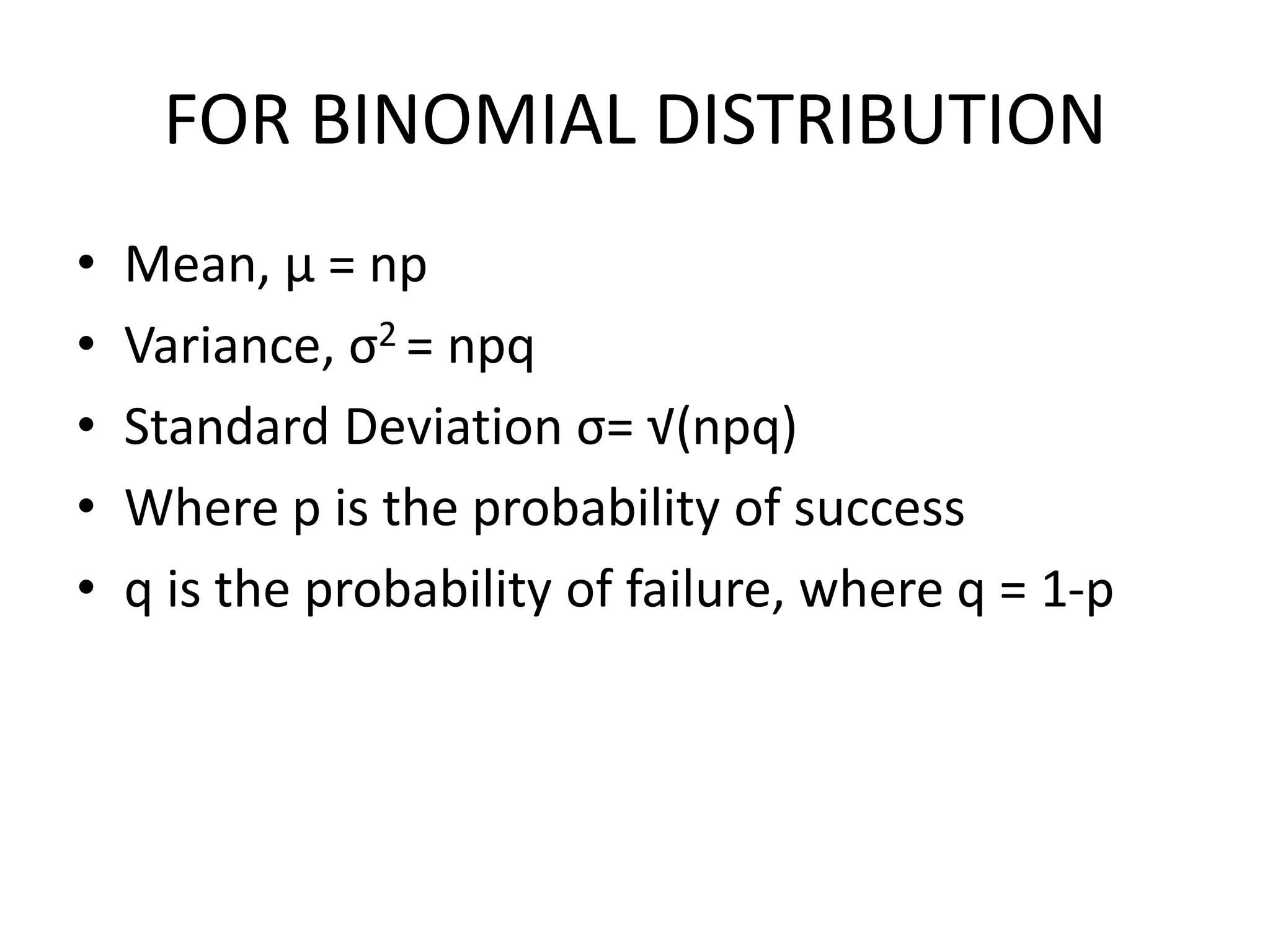 BINOMIAL DISTRIBUTION IN STATISTICS...... | PPTX
