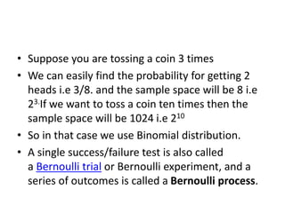 BINOMIAL DISTRIBUTION IN STATISTICS...... | PPTX