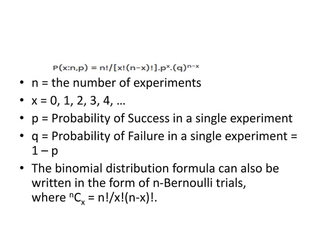 BINOMIAL DISTRIBUTION IN STATISTICS...... | PPTX
