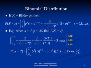 Binomial distribution and applications | PPT