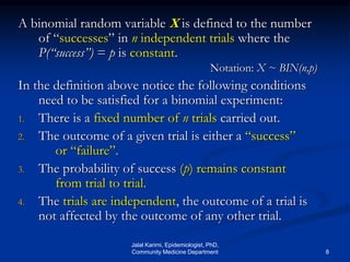 Binomial distribution and applications | PPT