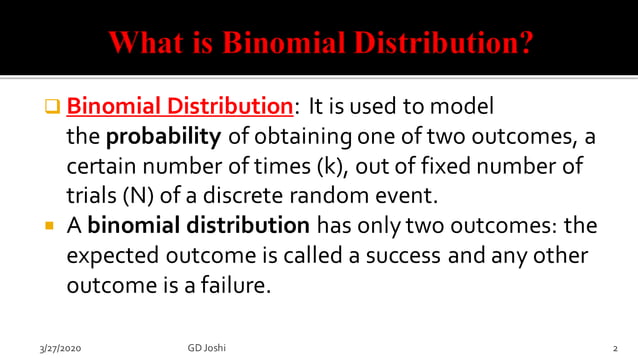 Binomial Distribution | PDF | Physics | Science