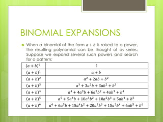 Binomial expansion | PPTX