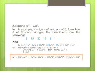 Binomial expansion | PPTX