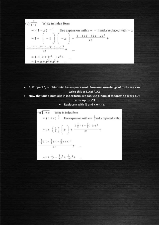 Binomial expansion | PDF