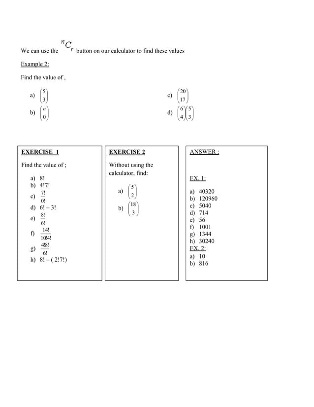 Binomial expansion+teorem pascal+mapping | PDF