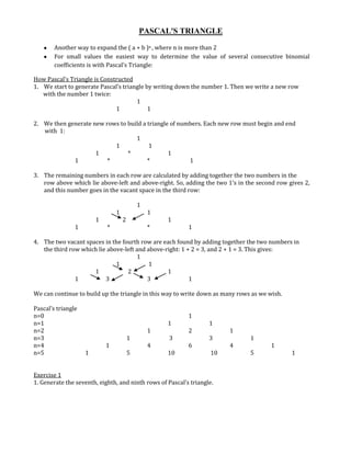 Binomial expansion+teorem pascal+mapping | DOCX