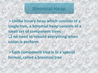 Binomial heap (a concept of Data Structure) | PPTX