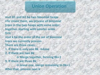 Binomial heap (a concept of Data Structure) | PPTX