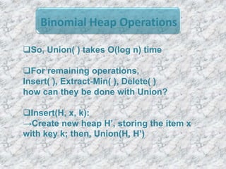 Binomial heap (a concept of Data Structure) | PPTX