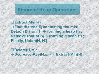 Binomial heap (a concept of Data Structure) | PPTX