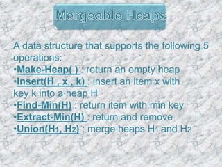 Binomial heap (a concept of Data Structure) | PPT
