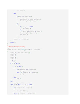 Binomial heap | DOCX