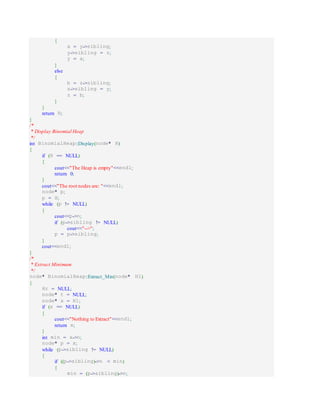 Binomial heap | DOCX