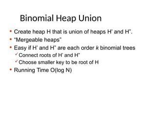 binomial heap.pptx for advanced data structure | PPT