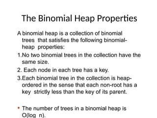 binomial heap.pptx for advanced data structure | PPT