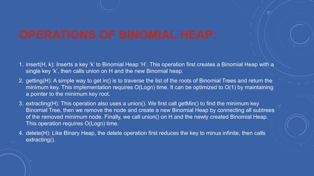 Binomial Heap Daa Ppt 2ppt Programming Languages Computing