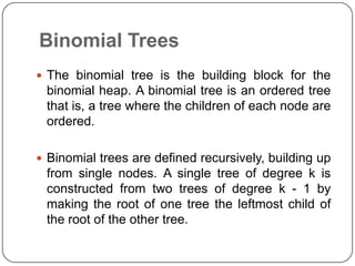 Binomial heap presentation | PPTX
