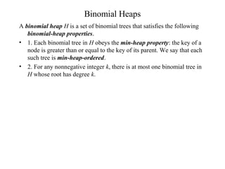 Binomial heaps | PPT | Technology & Computing