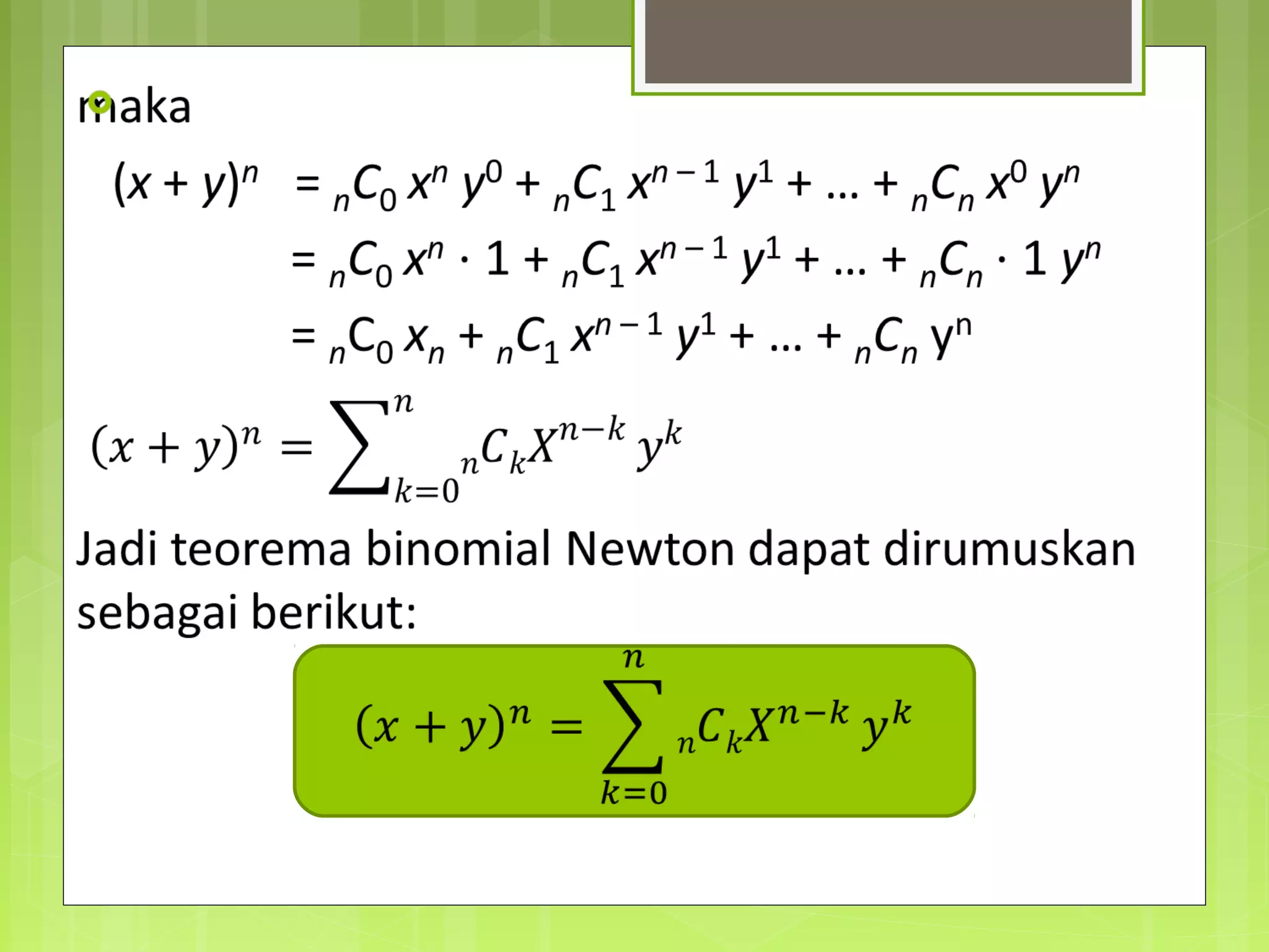 Binomial newton | PPT