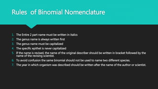 Binomial nomenclature | PPTX