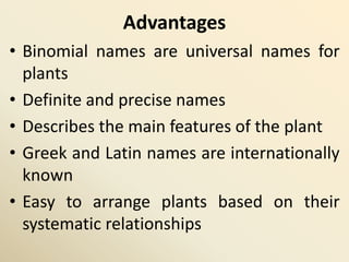 Binomial Nomenclature