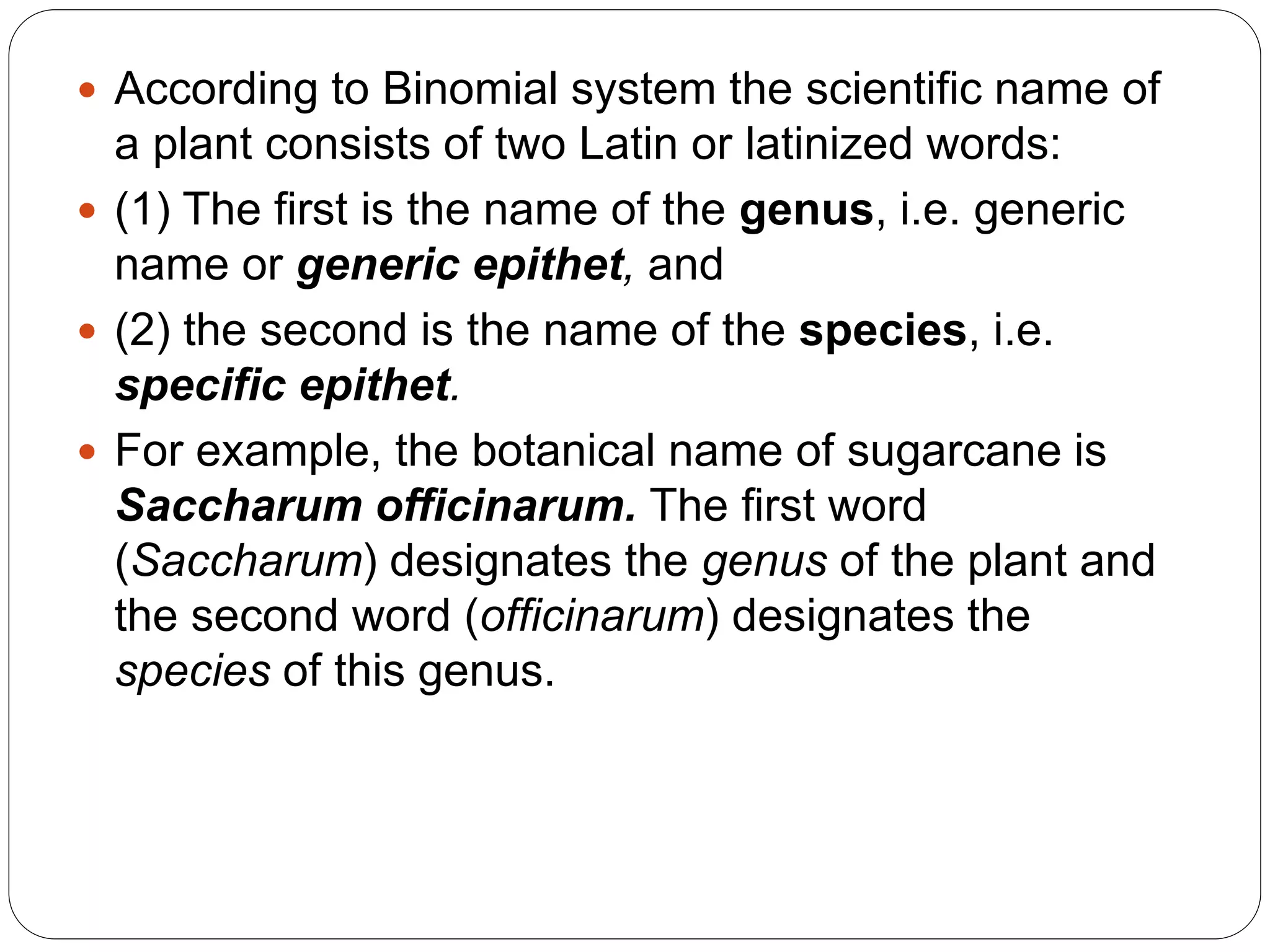 Binomial nomenclature | PPTX