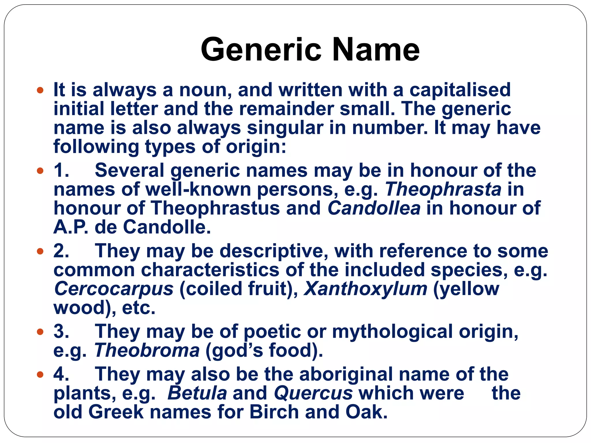 Binomial nomenclature | PPTX