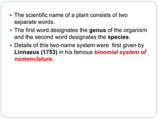 Binomial nomenclature | PPTX