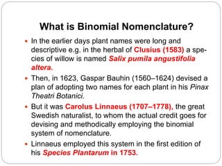 Binomial nomenclature | PPTX